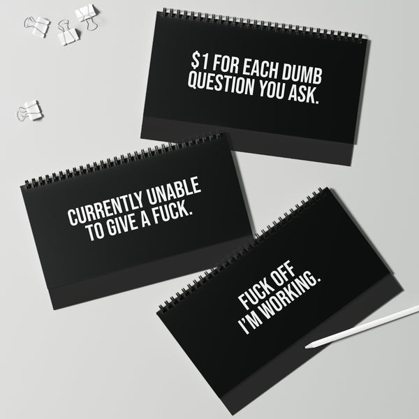 Funny Desk Flip Sign | I'm On Mute For A Reason – Corporate Gags SIA