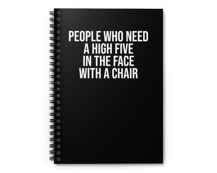 High Five With A Chair Spiral Notebook – Corporate Gags